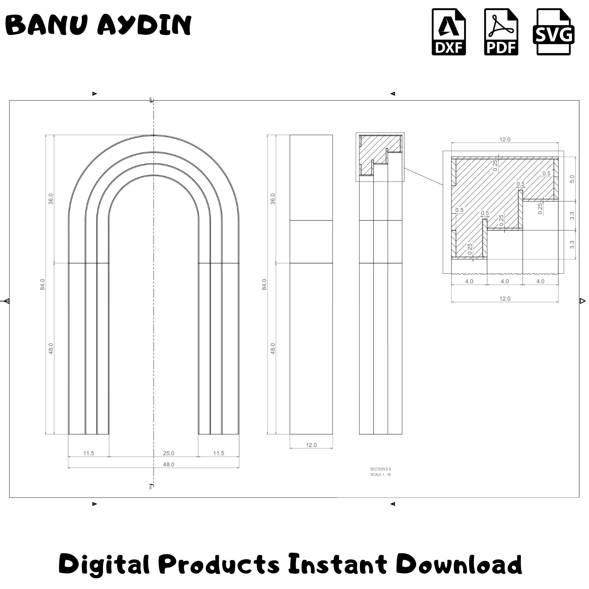 Ripple Wedding Arch CNC File, 3D Rainbow Backdrop Plans (digital ...