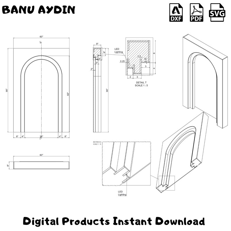 Wavy Arch CNC File | 2-layer 3D Rainbow Background Template Download - Etsy