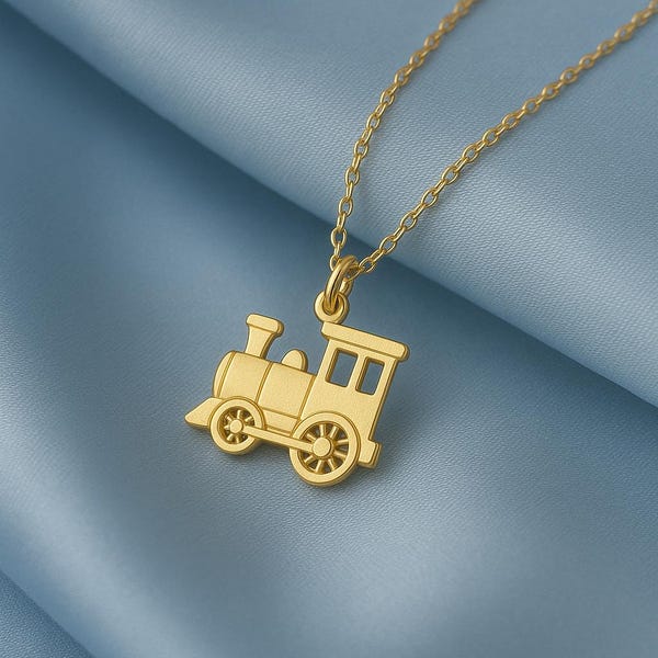 Gold Train Necklace - Etsy