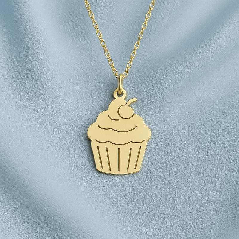 Cupcake Necklace - Etsy