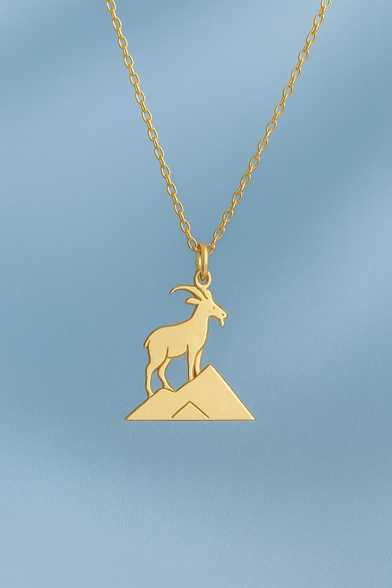Sterling Silver Mountain Goat Necklace – Animal Pendant Jewelry - Etsy