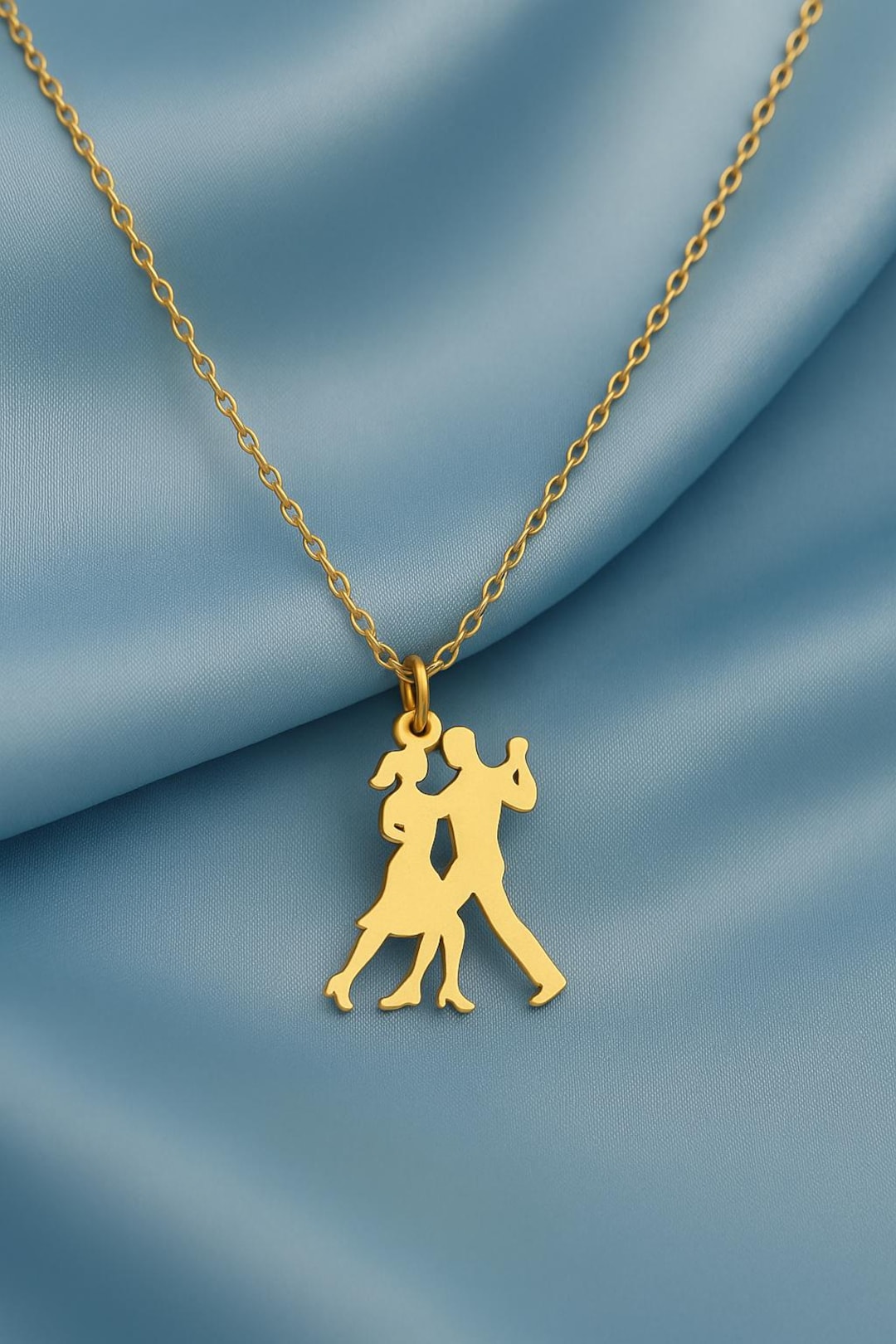 Sterling Silver Tango Couple Necklace - Romantic Dance Pendant - Etsy