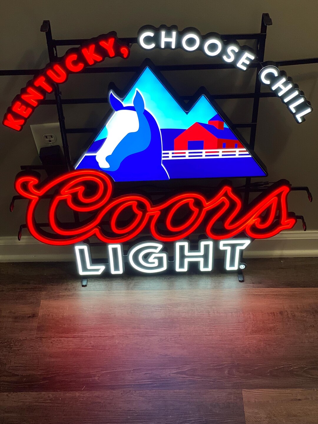 New in the Box Large Coors Light Kentucky Chill Wall Hanging LED Beer ...