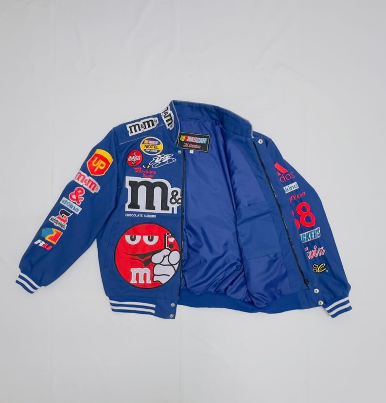 Vintage Nascar JH Design M&ms Snap Black Cotton Jacket - Etsy