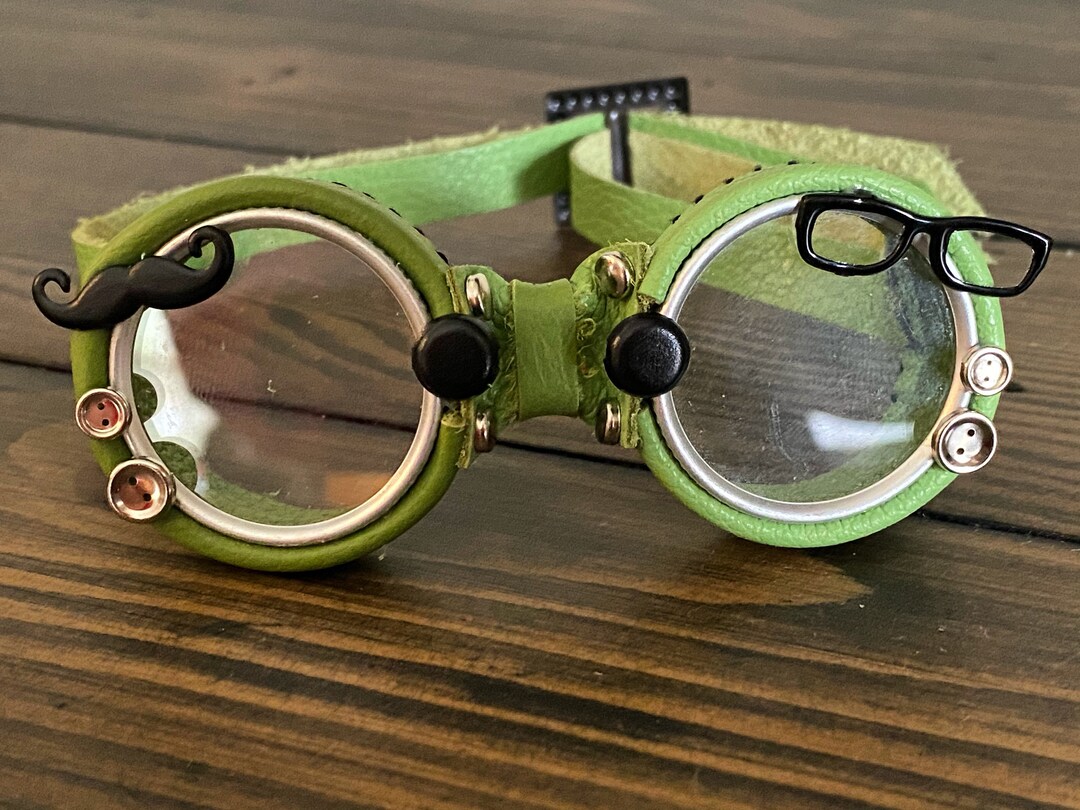 OOAK Blythe Green Steampunk Goggles by Kaleidoscope Kustoms - Hipster ...