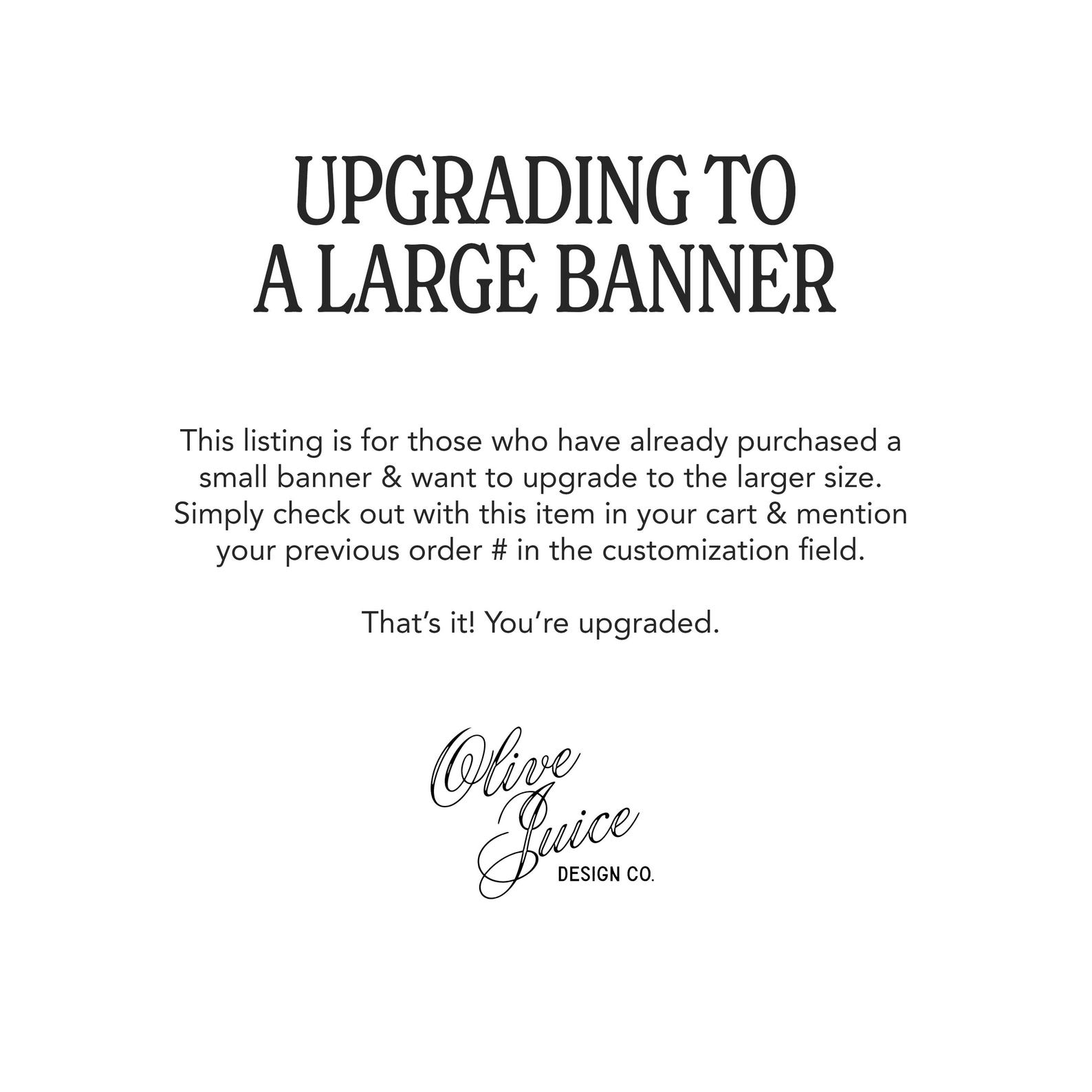 Banner Design Upgrade Fee - Etsy