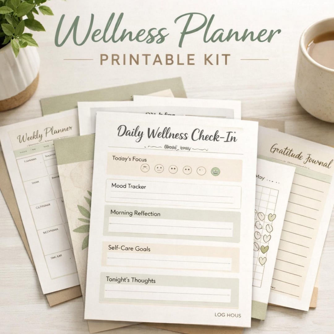Self-care Planner Printable Kit, Wellness Organizer (PDF Download) - Etsy