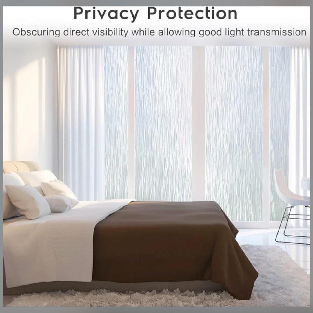 Ocean Wave Frosted Window Film – Static Cling Privacy Glass Covering ...