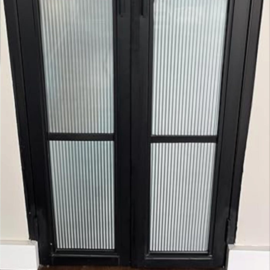 Reeded Glass Window Film – 1/2-inch Frosted Static Cling Privacy Film ...