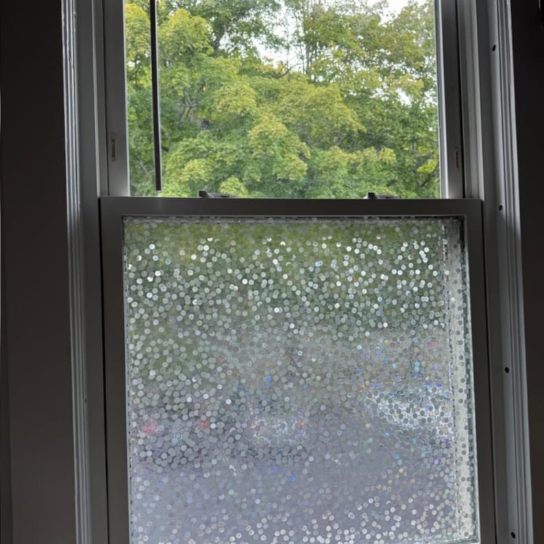 Rainbow Pebble Window Privacy Film 17.5x78.7 Inch, 3D Static Cling ...