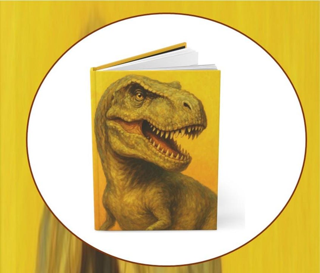 T-rex Art Lined Writing Journal Dinosaur Notebook Unique Gift for ...