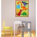 Dinosaur Jumble Wall Art Print for Children, 20x16 Giclee, Colorful ...
