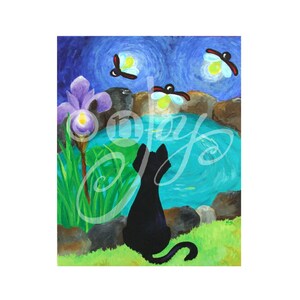Back Cat Painting 16x20 Inch Acrylic on Canvas Painting of a - Etsy
