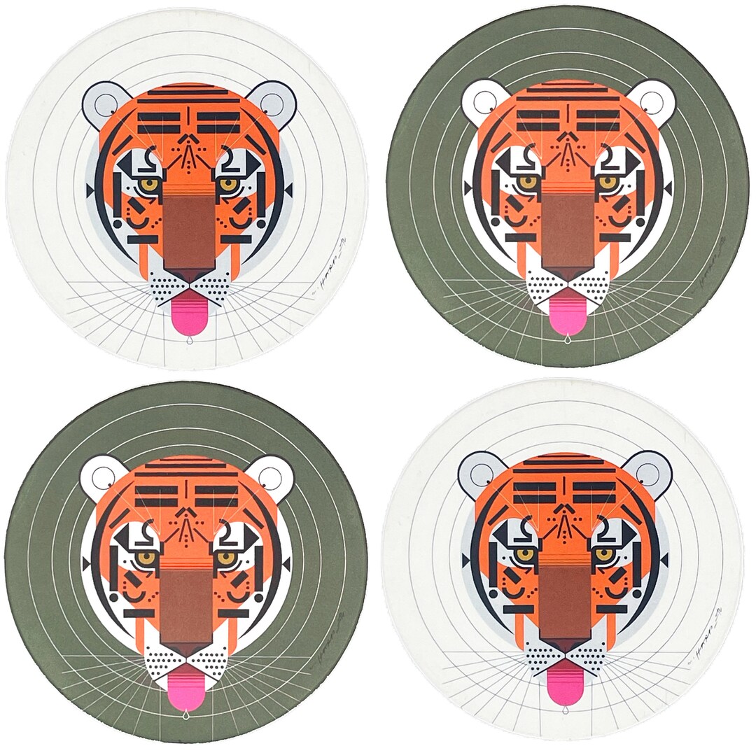 Charley Harper Cool Carnivore Coaster Set of 4 - Etsy