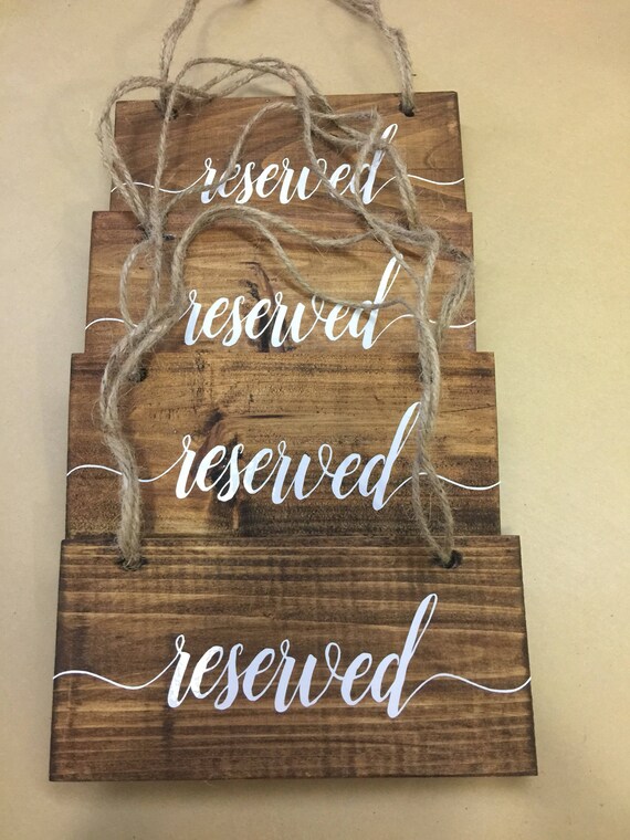 Rustic Reserved Sign//Rustic Wooden Sign//Rustic Wedding Decor | Etsy