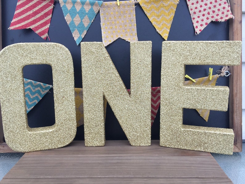 Glittery ONE Lettering for First Birthday Anniversary or - Etsy