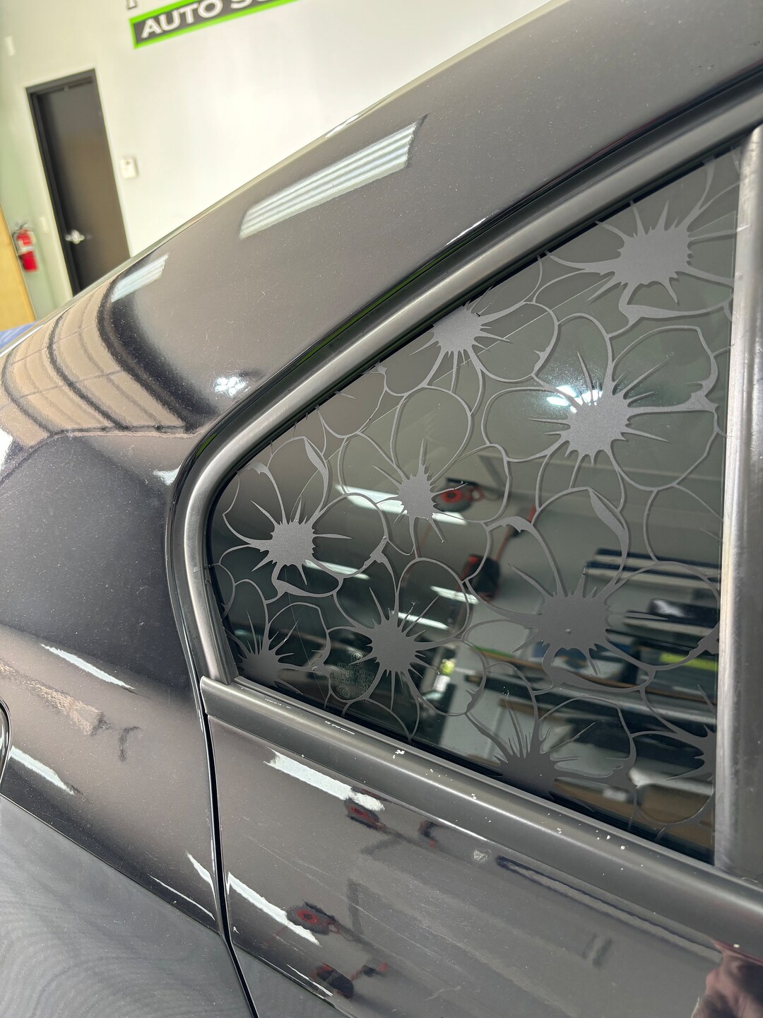 2 Car Window Decals, Flower Car Decal, Cheetah Car Decal, Rear Window ...