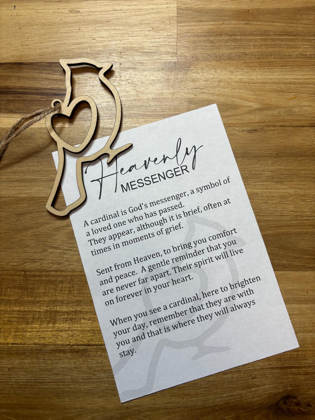 Rustic Handmade Cardinal Messenger With Story Card - Etsy