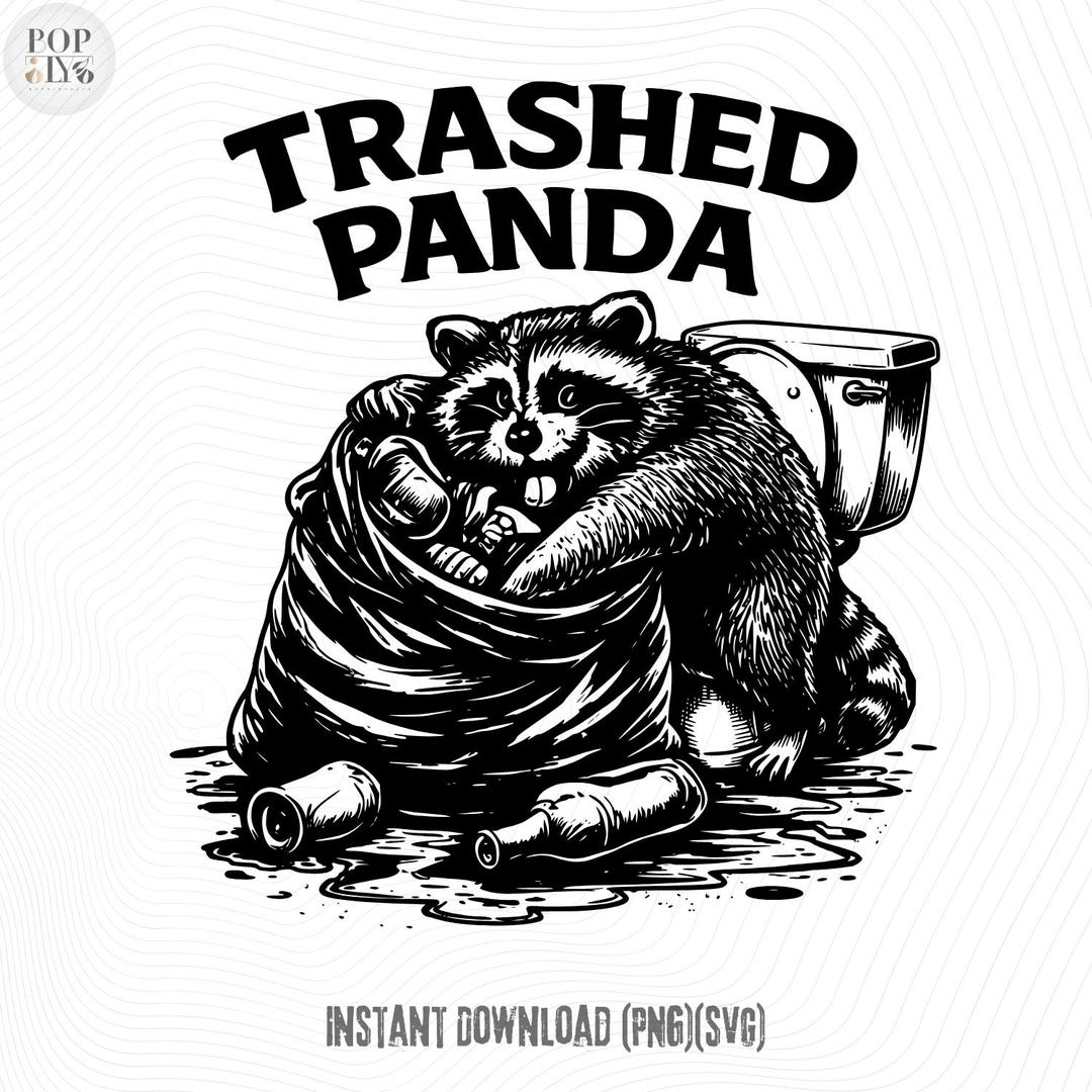 Panda mapache borracho, Panda basura PNG SVG, Meme humorístico de ...