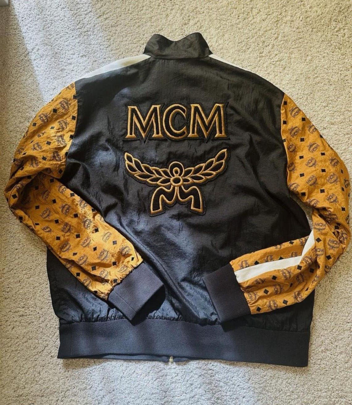 MCM Leather Jackets Luxury MCM Collaboration Bomber Jacket Black ...