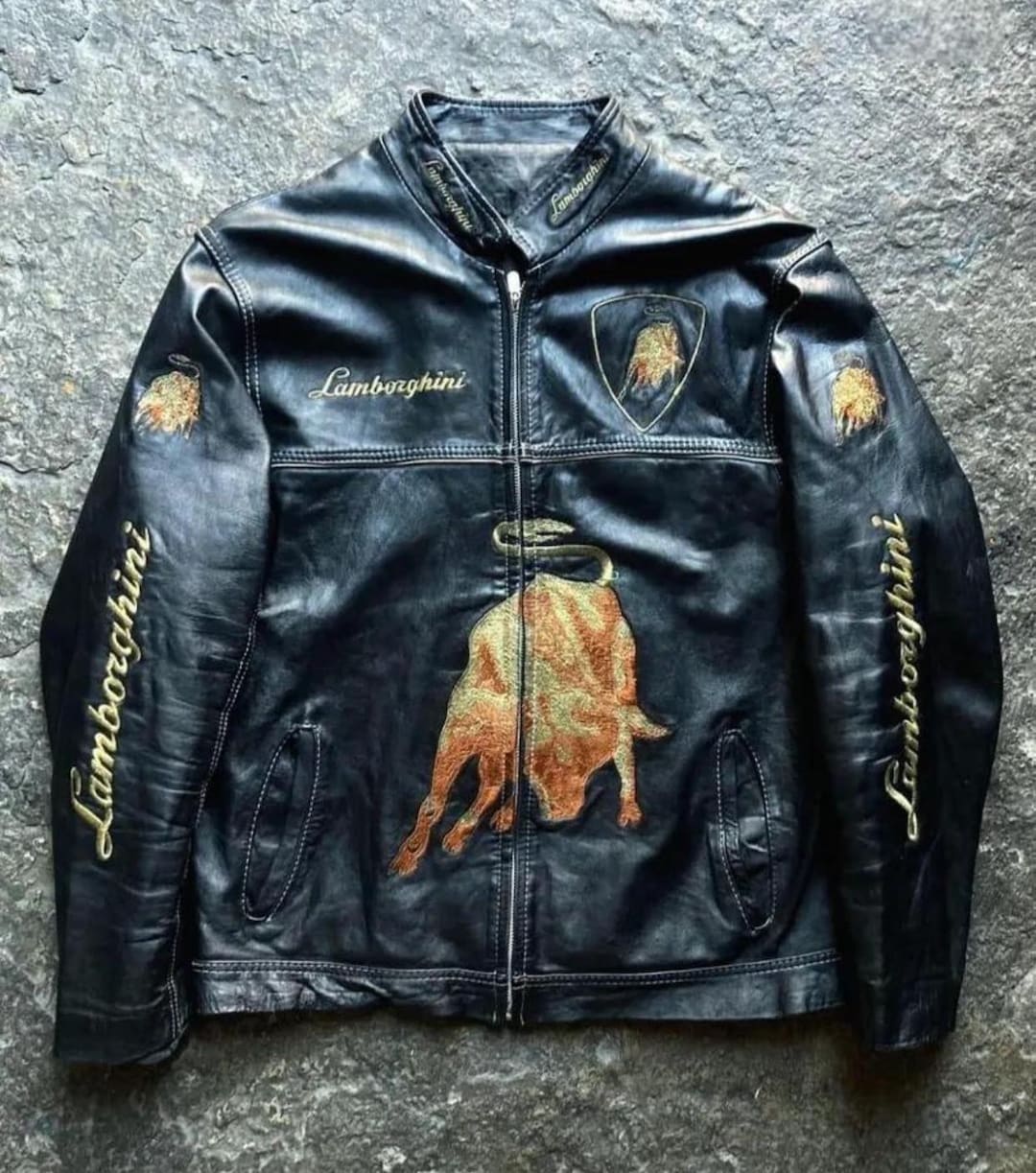 Mens Lamborghini Leather Jacket Lambo Motorcycle Racing Leather Jackets ...