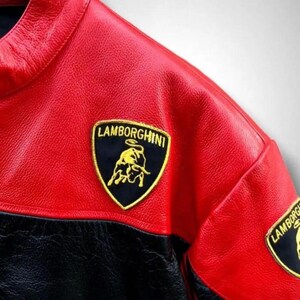 Mens Lamborghini Leather Jacket Lambo Motorcycle Racing Learher Jacket ...