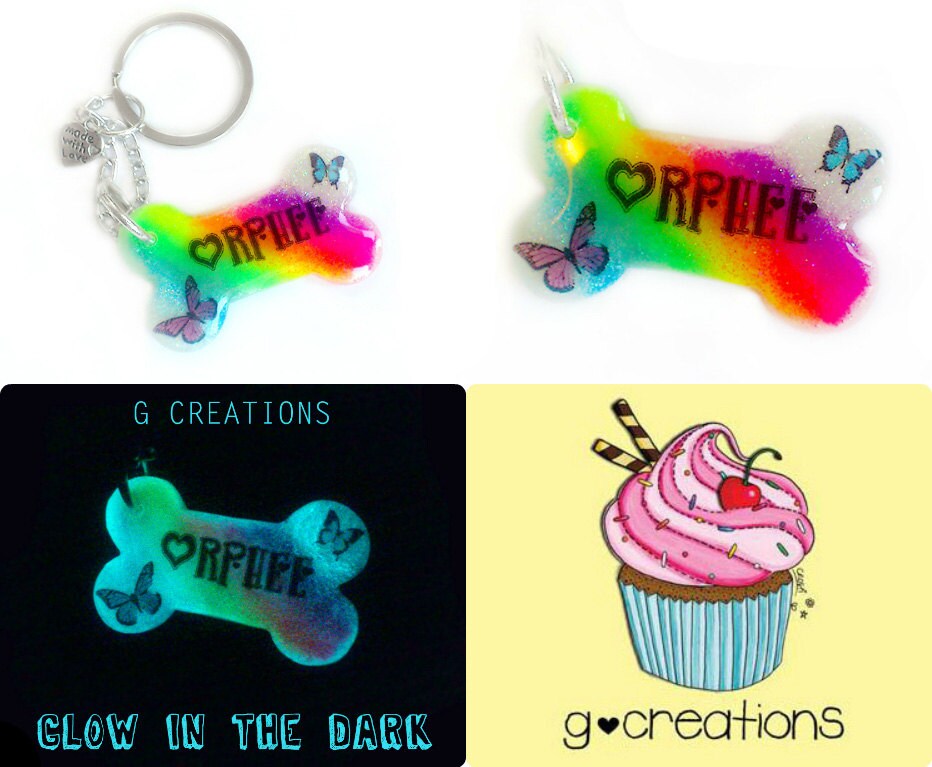 Rainbow Dog Tag Accessory Colorful Personalized Dog ID | Etsy