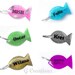 Glitter Fish Cat Tag GLOWING Custom Color Cat ID Pet Tag - Etsy