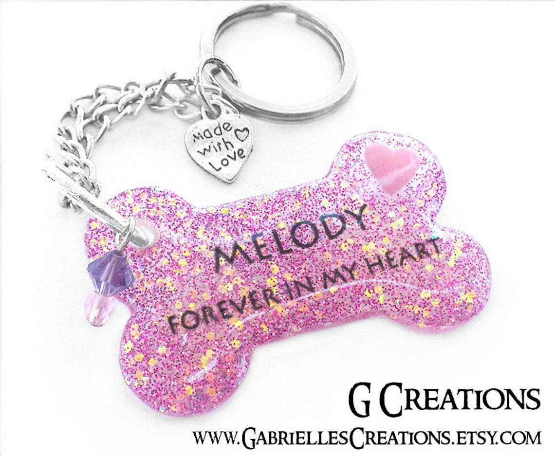 Dog Memorial Key Ring Personalized Custom Cute Dog Key Chain - Etsy