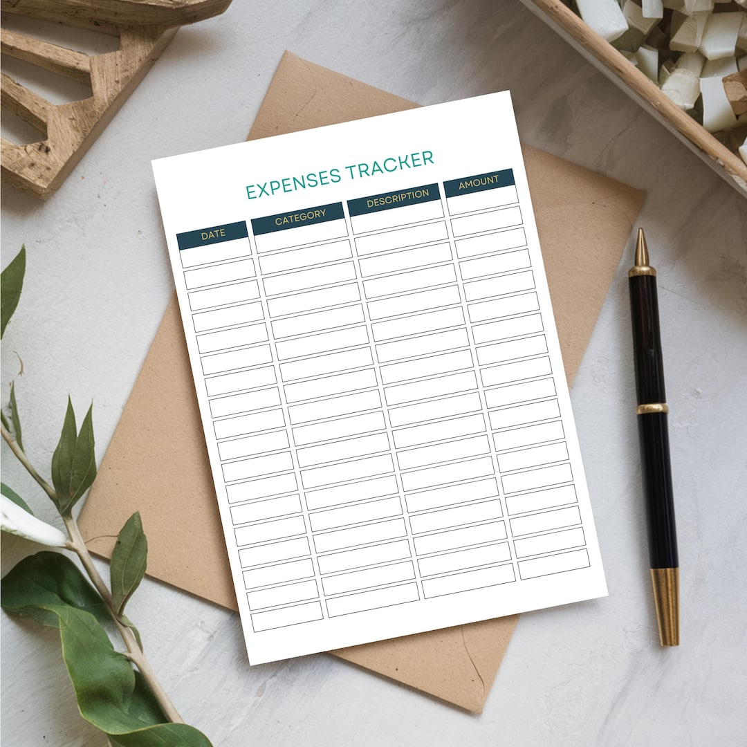 Printable Expense Tracker Budget Planner Finance Organizer Financial ...