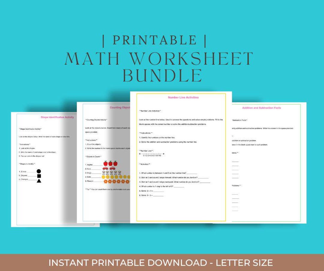 Math Worksheets for Kids | IEP Worksheets | Fun & Engaging Activities ...