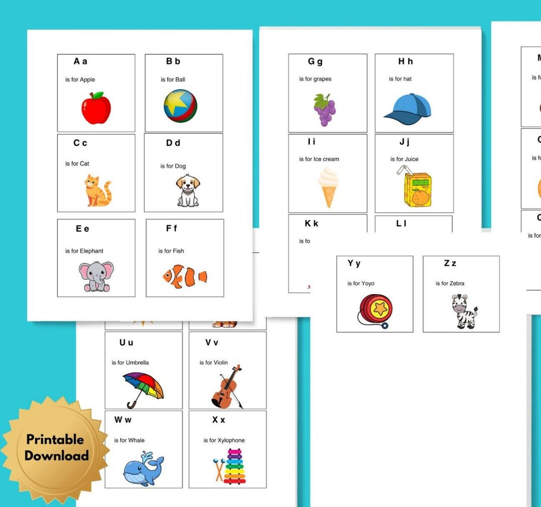 Printable/cutable ABC Flashcards for Kids – Early Learning Fun With ...