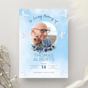 In Loving Memory Sign Template Editable Funeral Poster Printable ...