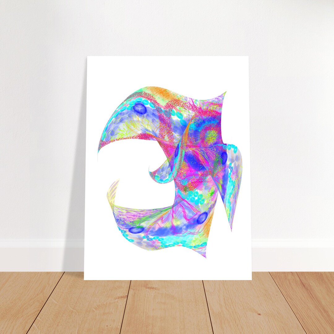 3D Creatures Design 4 -colorful Abstract – Modern Digital Wall Art ...