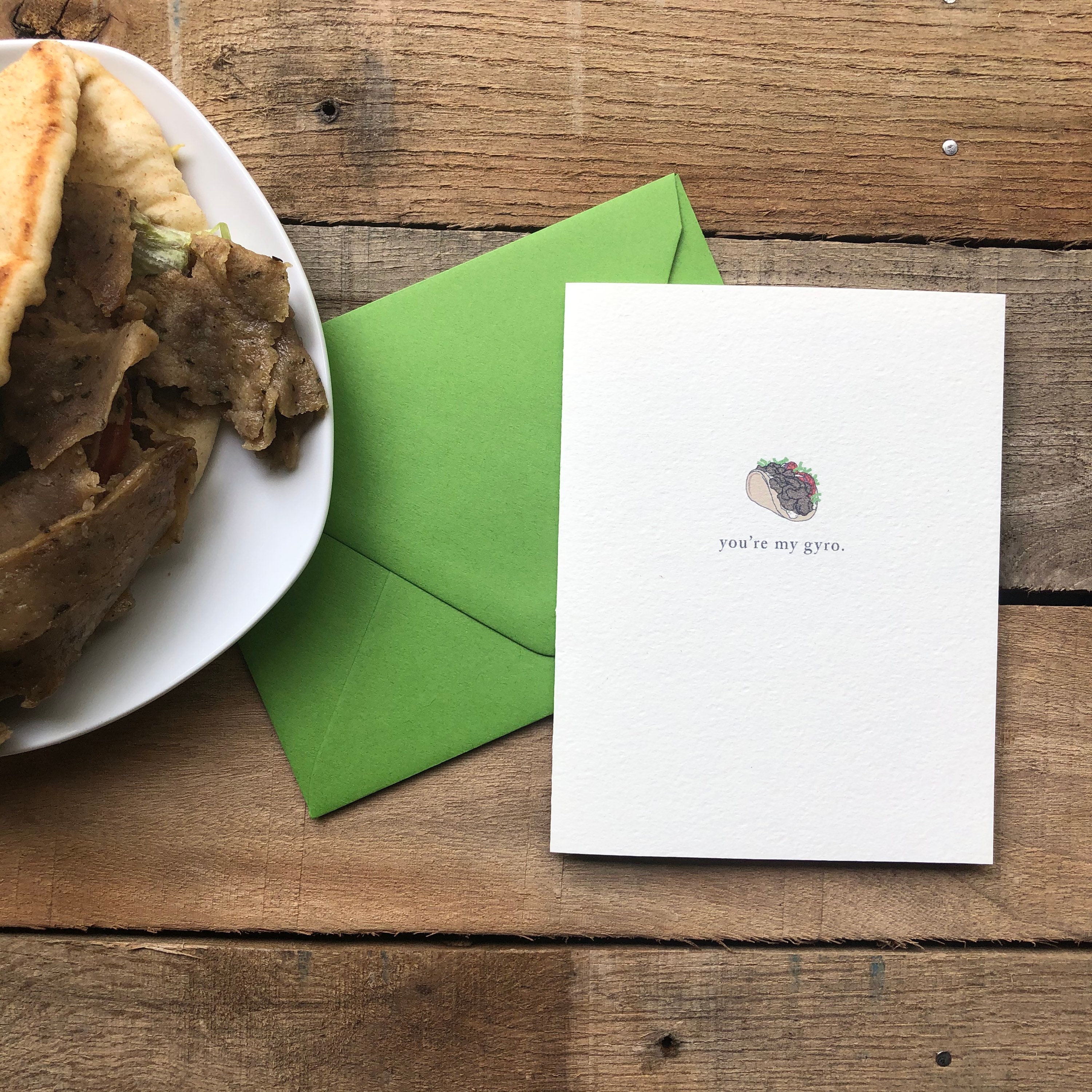 You're My Gyro / My Hero / Pun / Funny Card / Lunchbox Note / for ...