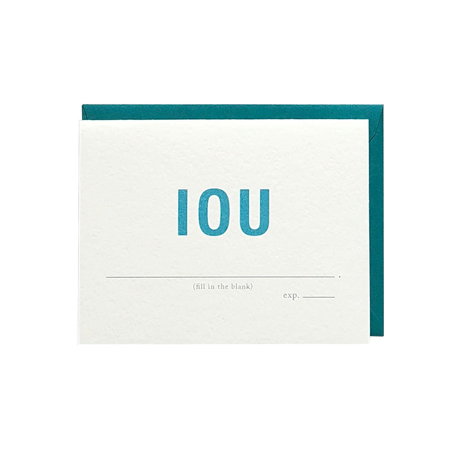 IOU / I Owe You / Adult Humor / Funny Love Card / Friendship | Etsy