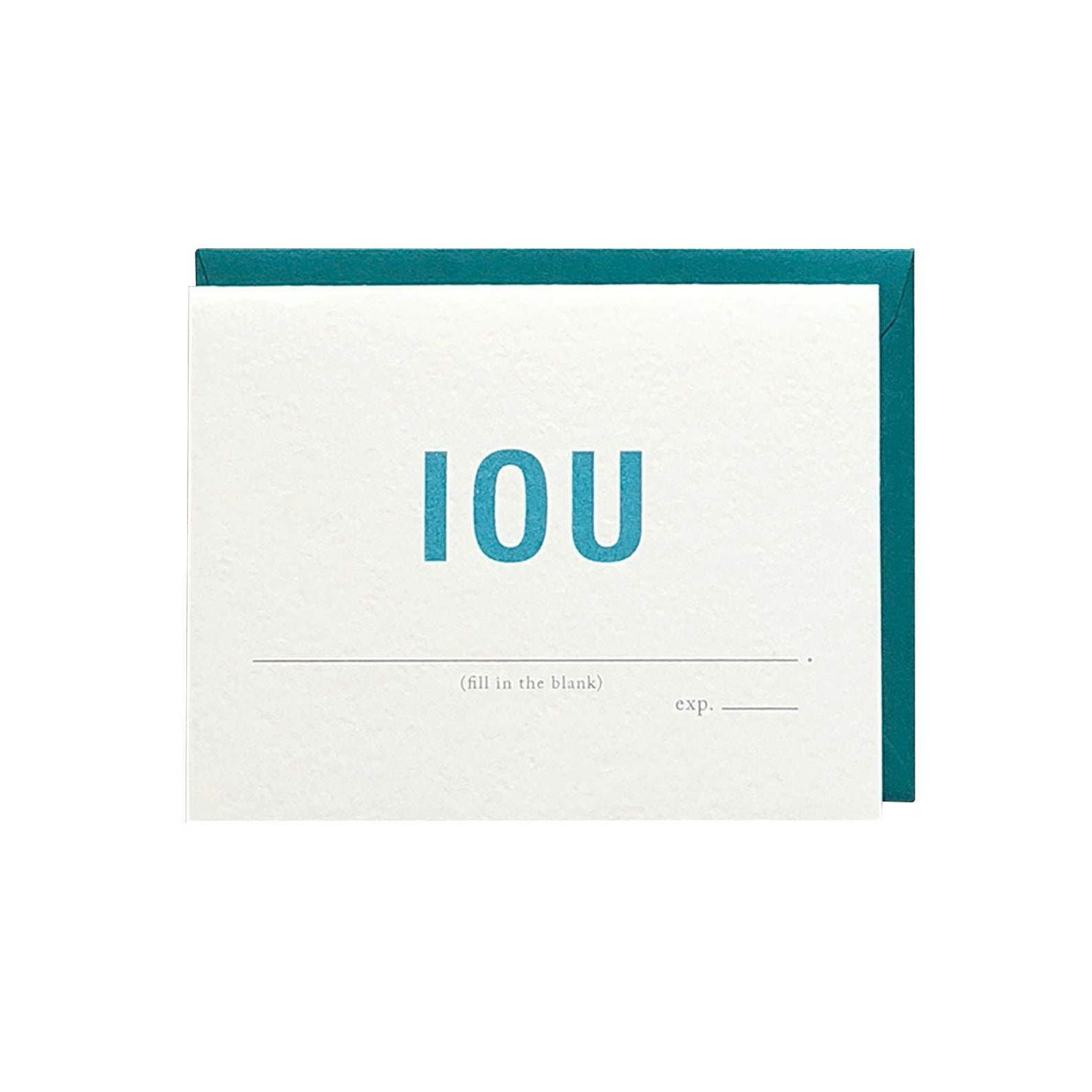 IOU I Owe You Expiration Date Funny Greeting Card Etsy