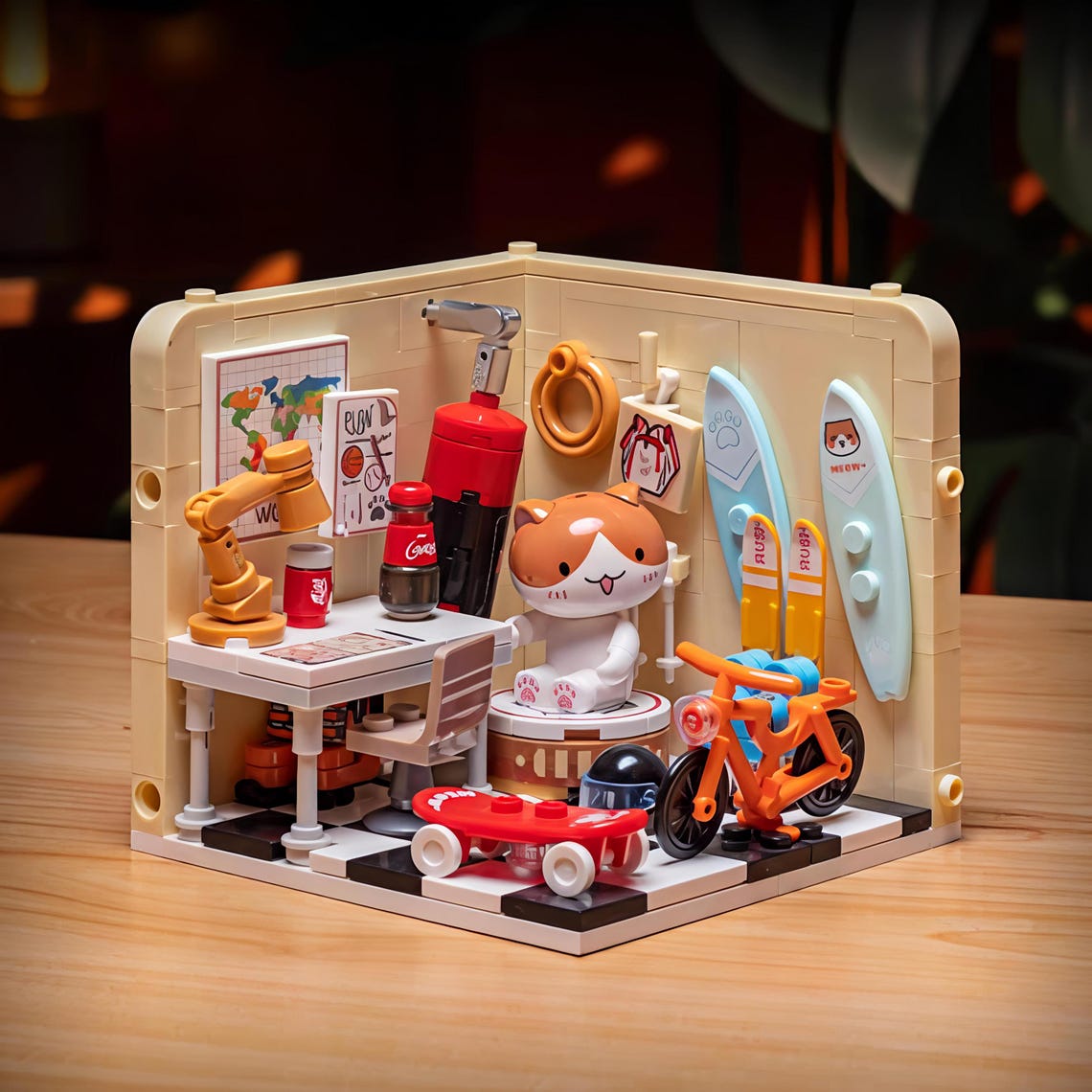 Bunch of Cats Full Set Animal Character Building Block Set With Acrylic ...