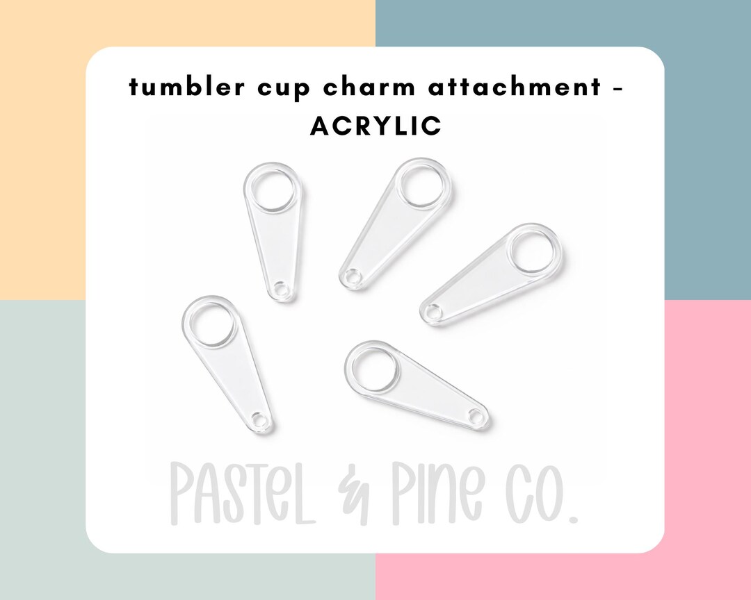 Clear Acrylic Tumbler Charm Blanks | Straw Charm Attachments | DIY Cup ...