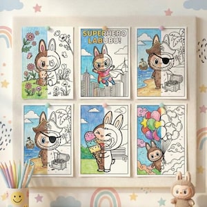 Labubu School Coloring Book - Etsy