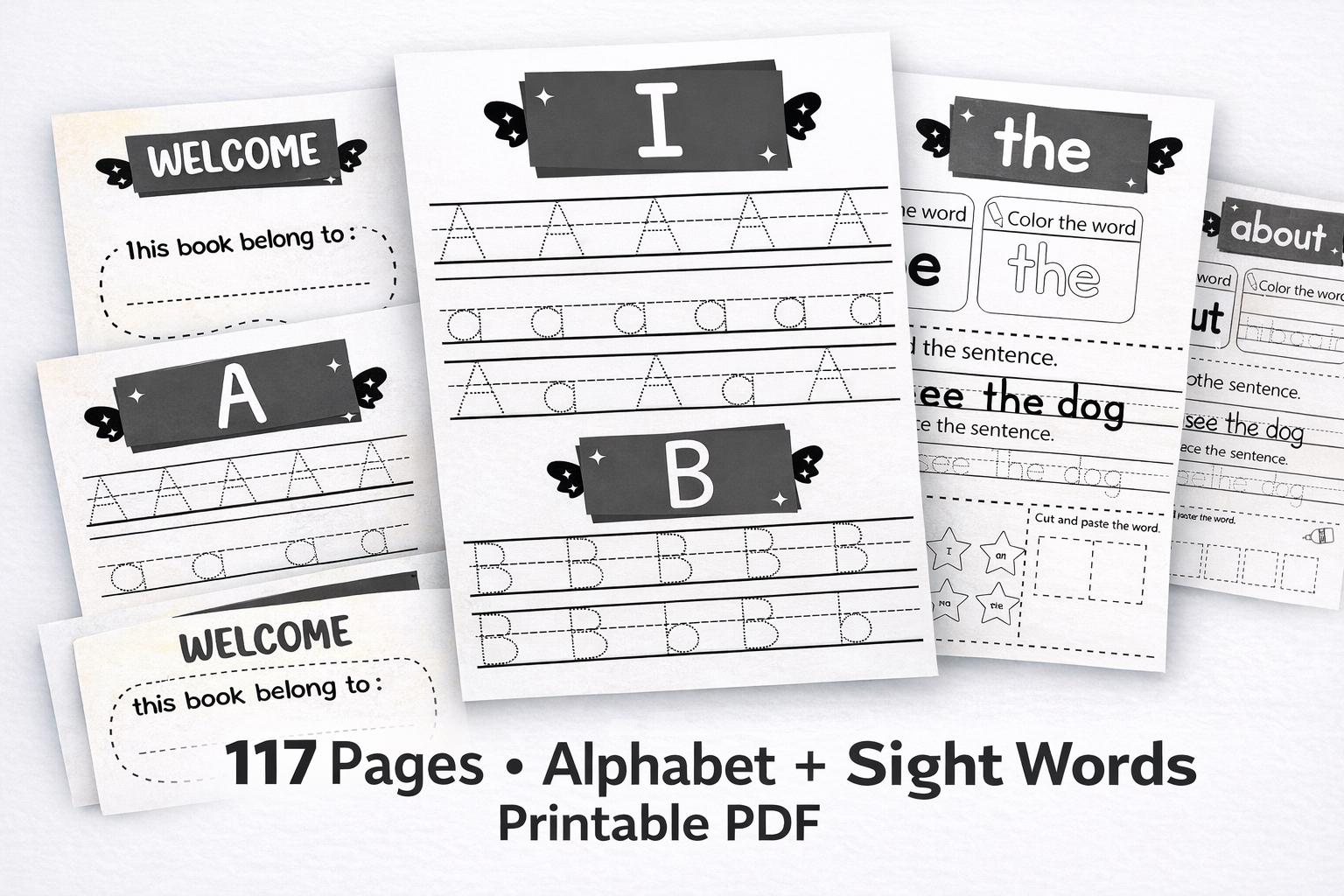 Sight Words Workbook | Alphabet & Sight Word Practice PDF - Etsy Australia