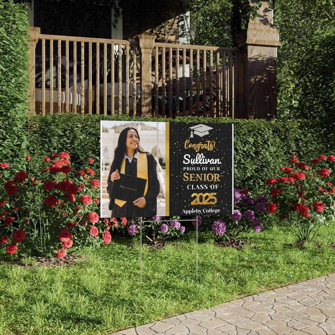 Graduation Lawn Sign, Class of 2025 Sign, Personalized Yard Sign ...
