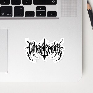 Metal Font Band Logo Vinyl Decal Sticker, Lorem Ipsum Fake Band for ...