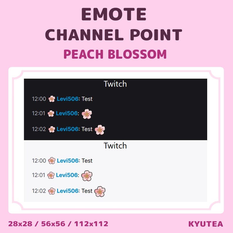 Twitch Emote Channel Point: Peach Blossom - Etsy