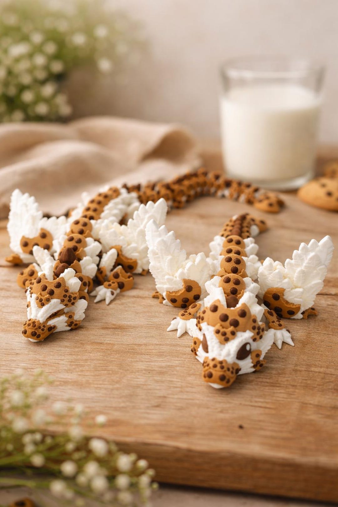 Articulated Cookie Dragon Figurines - Dessert-inspired 3D Printed ...