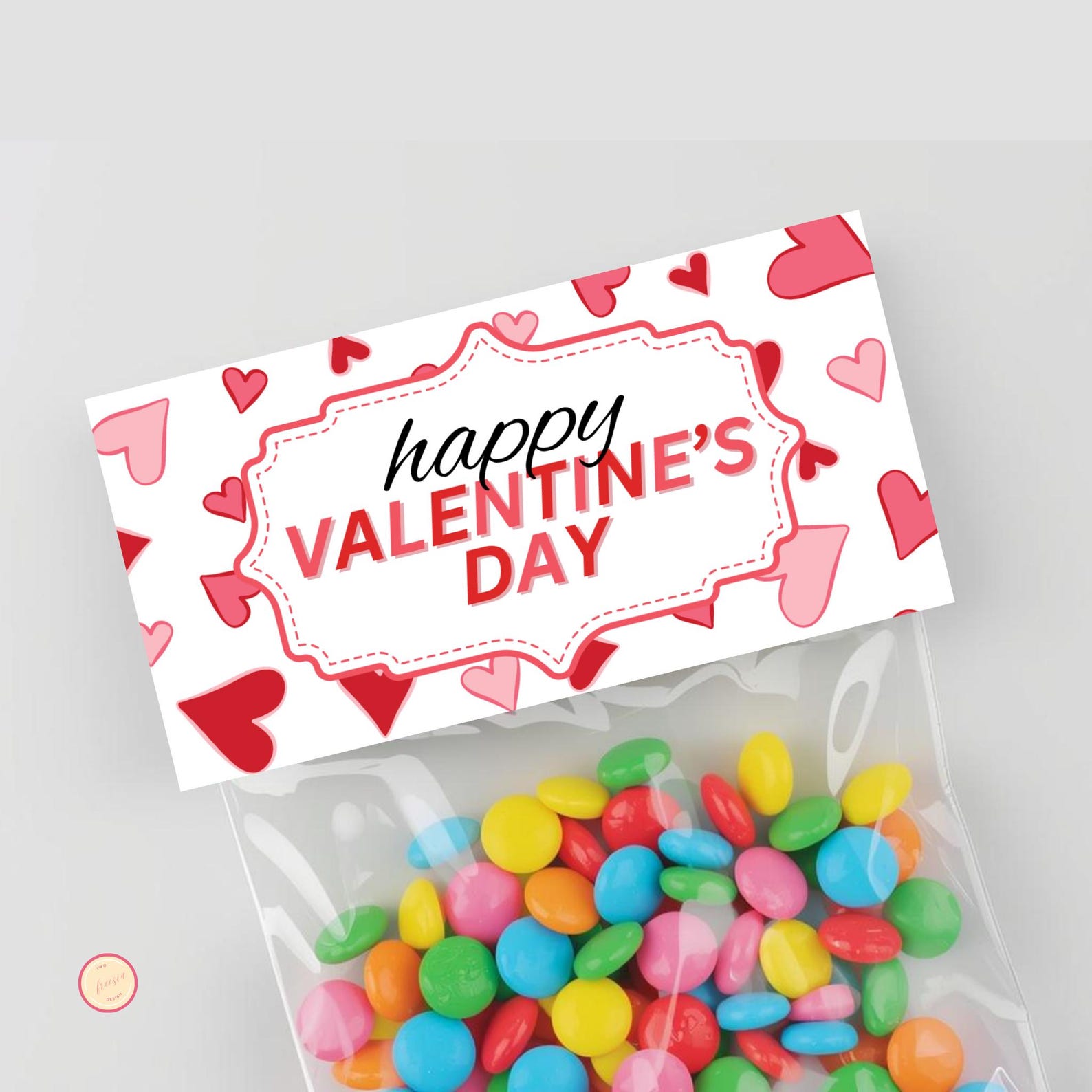 Printable Valentine's Day Treat Bag Topper | Instant Download - Etsy