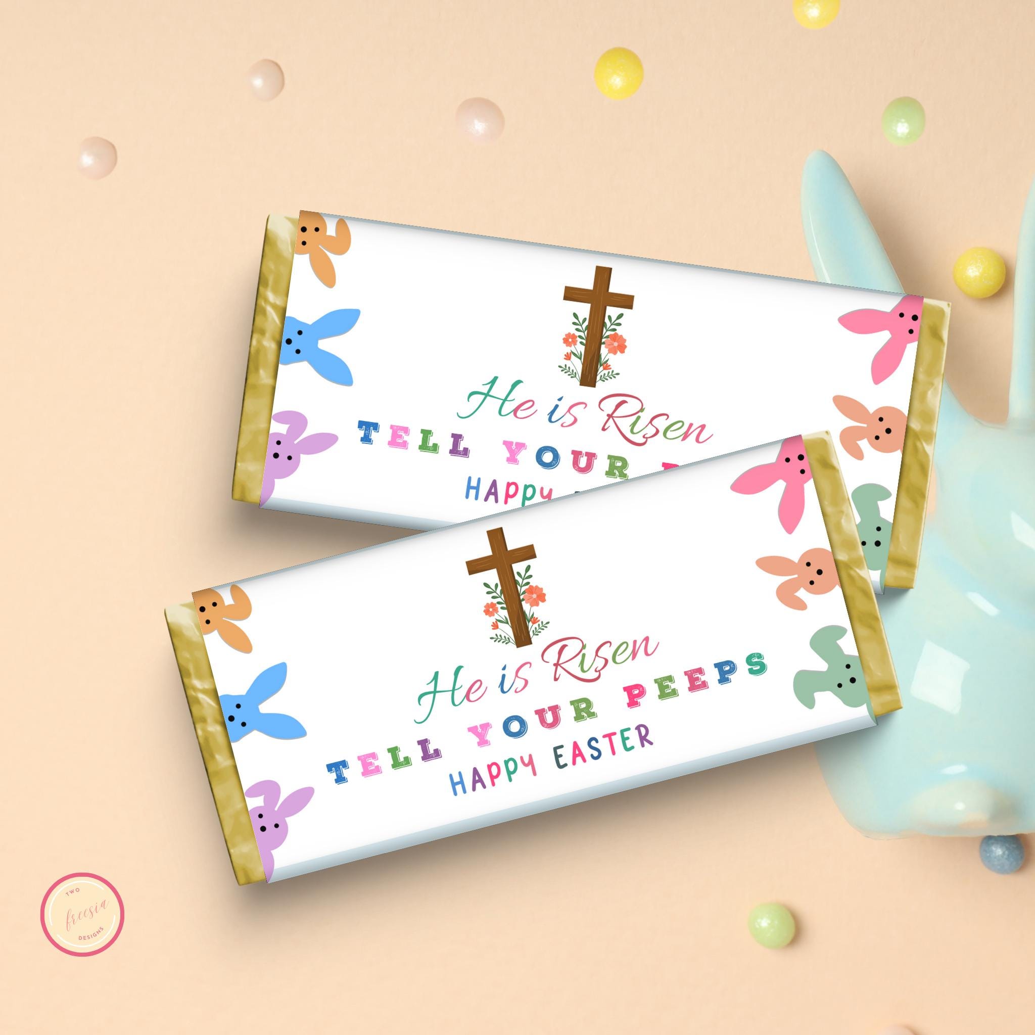 He is Risen Easter Chocolate Wrapper Bundle, Chocolate Label for Kids ...