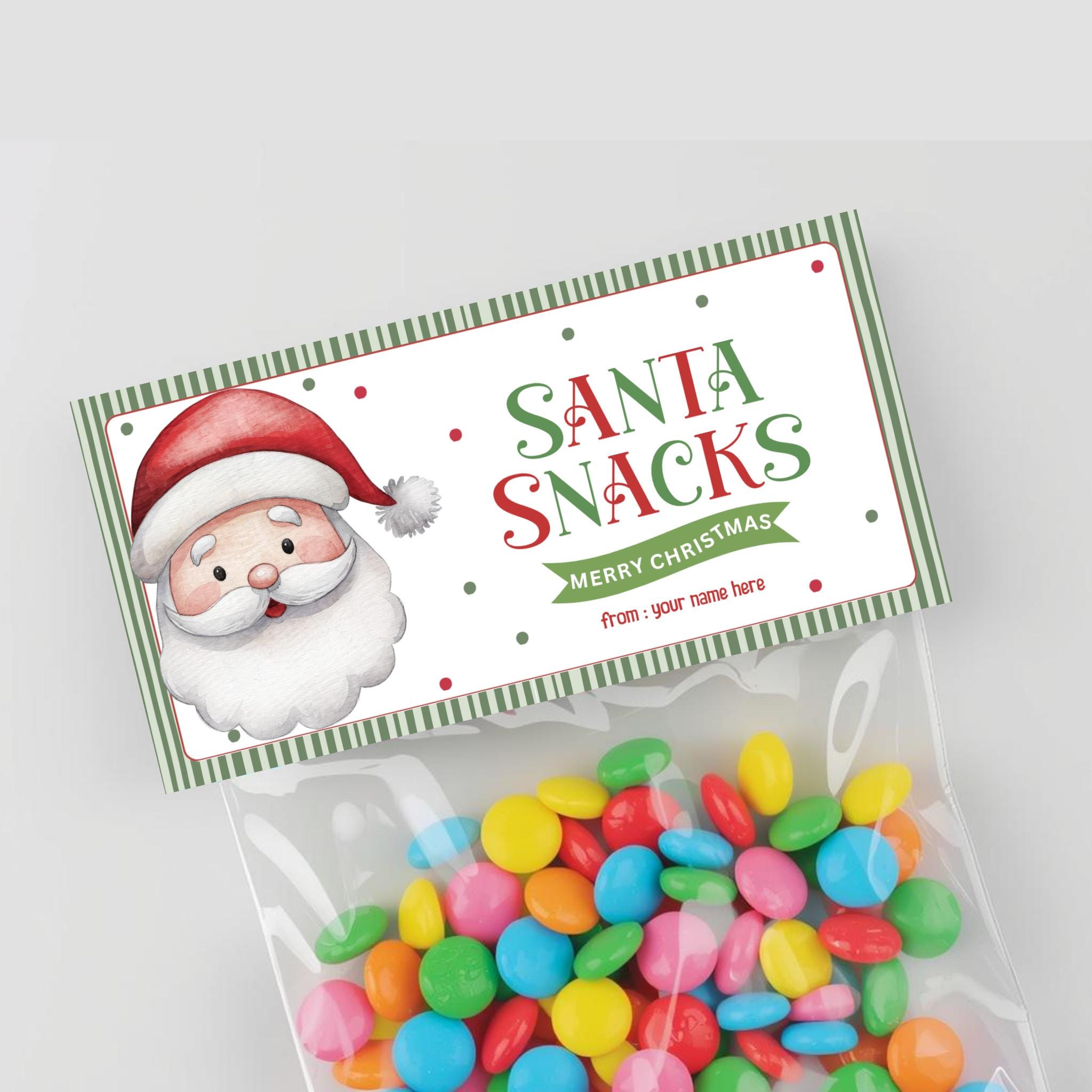 8 Editable Christmas Treat Bag Toppers Set, Elf Kisses, Elf Poop ...