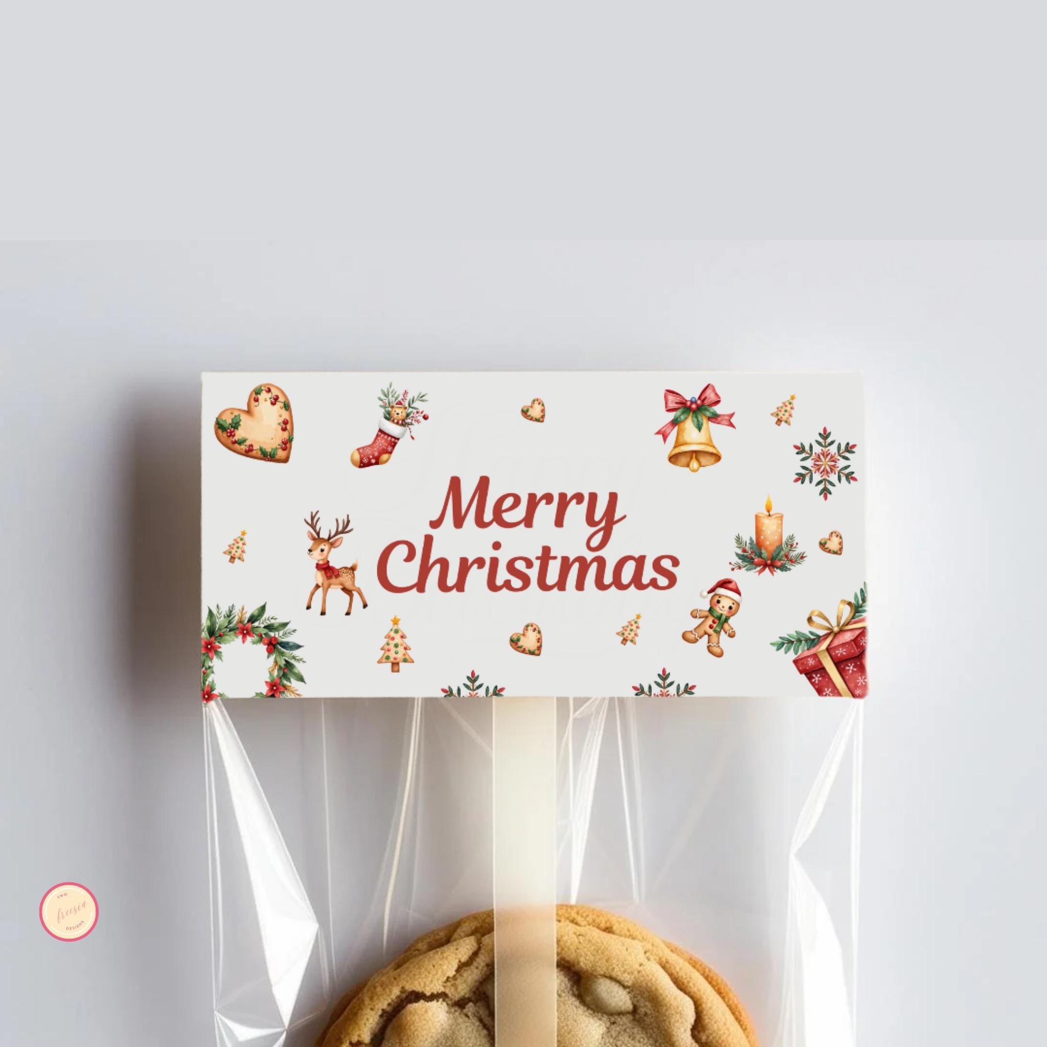 Printable Merry Christmas Treat Bag Topper - Christmas Treat Topper ...