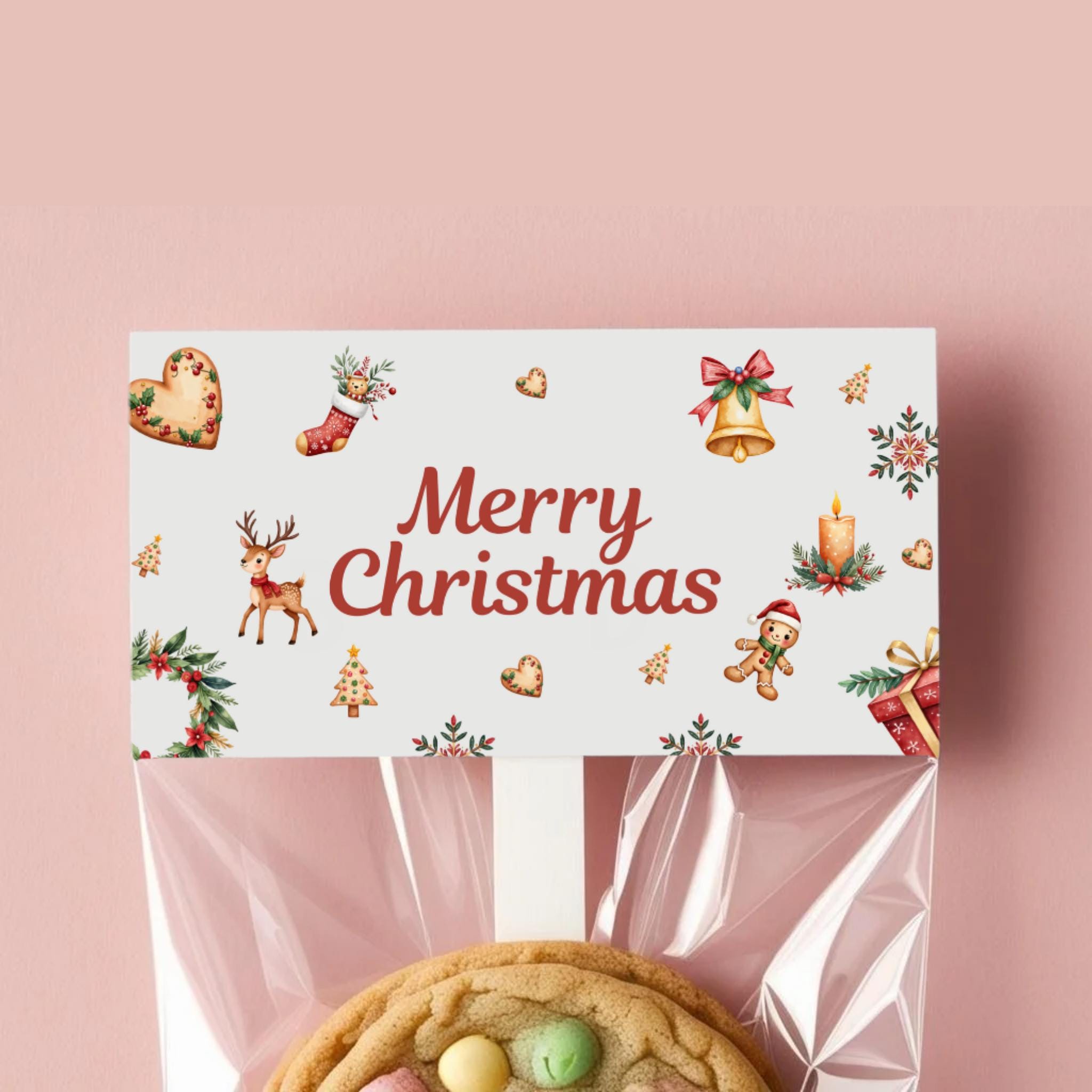 Printable Merry Christmas Treat Bag Topper - Christmas Treat Topper ...